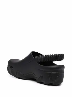 Gcds Embossed-logo Slingback Clogs - Black