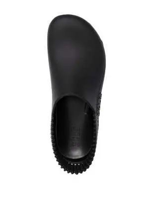 Gcds Embossed-logo Slingback Clogs - Black