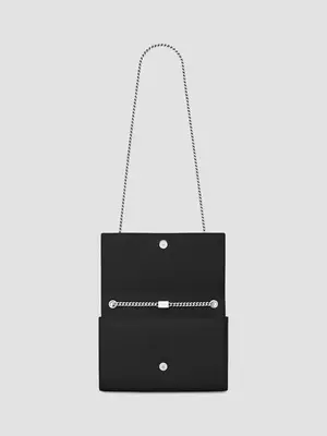 Saint Laurent Kate Grained Leather Shoulder Bag - Black