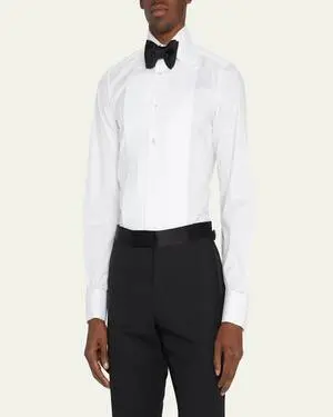 TOM FORD Pleated Bib-front Cotton Dress Shirt