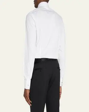 TOM FORD Pleated Bib-front Cotton Dress Shirt
