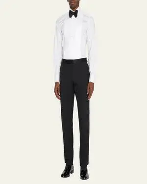 TOM FORD Pleated Bib-front Cotton Dress Shirt