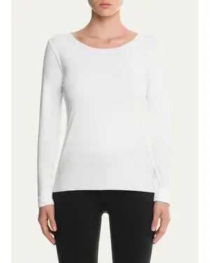 Wolford Aurora Pure Long-sleeve Active Top - White