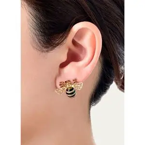 MIO HARUTAKA 18k Yellow Gold Honey Bee Single Earring