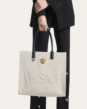 Versace La Medusa Logo Tote Bag