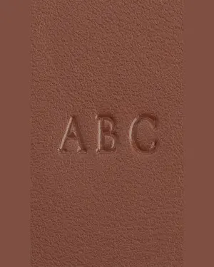 ROYCE NEW YORK Monogrammed Leather Tech Cord Accessory Organizer, Personalized - Tan
