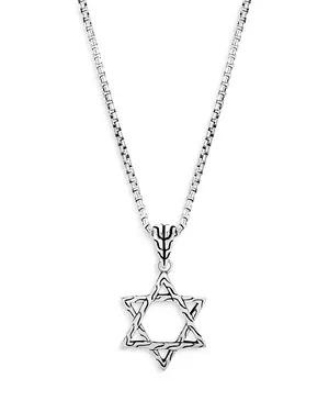 John Hardy Classic Chain Star Of David Pendant Necklace - Silver