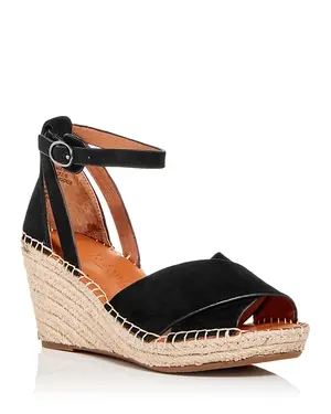 KENNETH COLE Charli Espadrille Wedge Sandals - Black