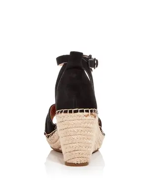 KENNETH COLE Charli Espadrille Wedge Sandals - Black