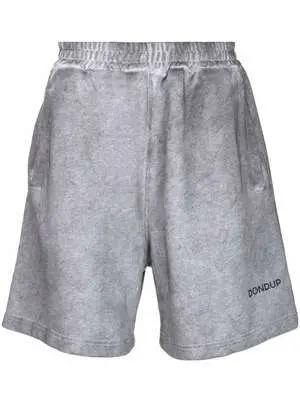 DONDUP Logo-print Cotton Track Shorts - Grey