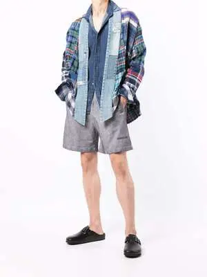 DONDUP Logo-print Cotton Track Shorts - Grey