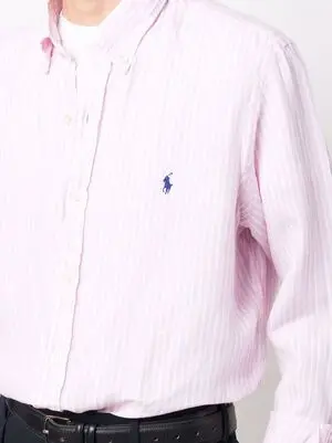 Polo Ralph Lauren Polo Pony Striped Shirt - Pink