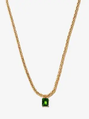 Yvonne Léon 18kt Yellow Emerald Necklace - Gold