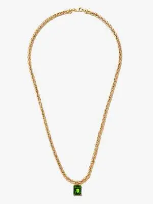 Yvonne Léon 18kt Yellow Emerald Necklace