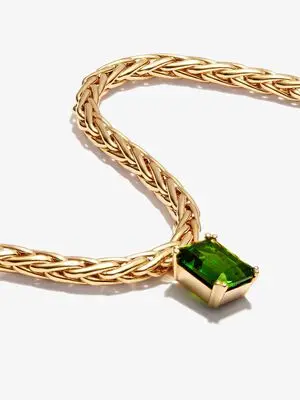 Yvonne Léon 18kt Yellow Emerald Necklace