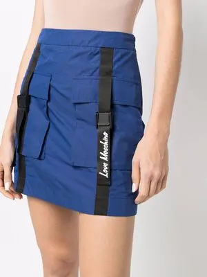 Moschino High-waisted Cargo Pencil Skirt - Blue
