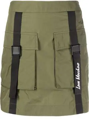 Moschino Pocket-detail Mini Skirt - Green