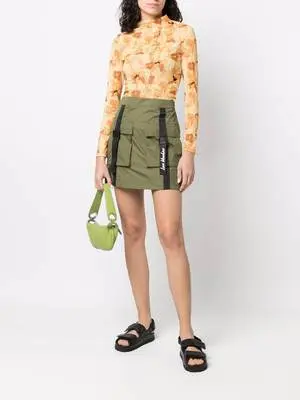 Moschino Pocket-detail Mini Skirt - Green