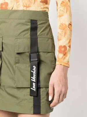 Moschino Pocket-detail Mini Skirt - Green