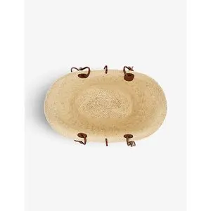 Loewe Anagram Iraca Palm And Leather Basket Bag