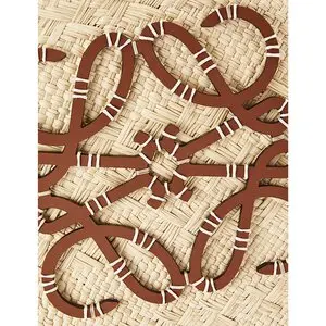 Loewe Anagram Iraca Palm And Leather Basket Bag