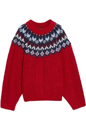 Rag & Bone Willow Fair Isle Cable-knit Sweater