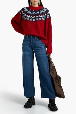 Rag & Bone Willow Fair Isle Cable-knit Sweater