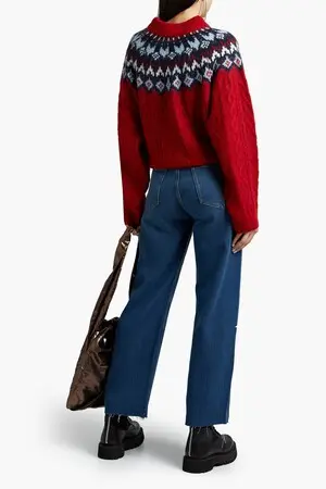 Rag & Bone Willow Fair Isle Cable-knit Sweater
