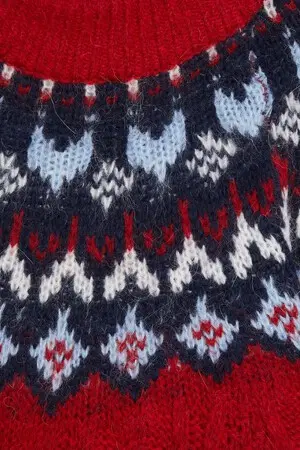 Rag & Bone Willow Fair Isle Cable-knit Sweater