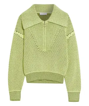 Simkhai Open-knit Cotton-blend Sweater Size