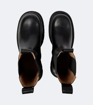 Bottega Veneta Lug Leather Ankle Boots