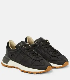 MAISON MARGIELA Nylon And Suede Sneakers - Black