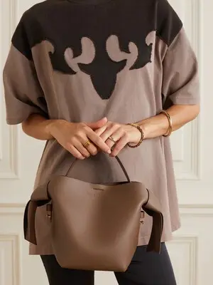 Acne Studios Musubi Mini Knotted Leather Shoulder Bag - Brown