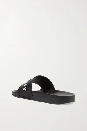 Givenchy Logo Rubber Slides - Black
