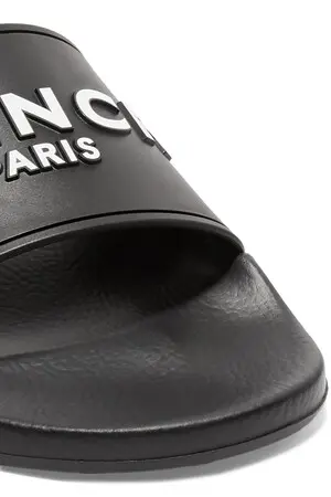 Givenchy Logo Rubber Slides - Black