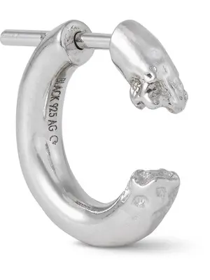 MARIA BLACK Terra 14mm Rhodium-plated Single Hoop Earring