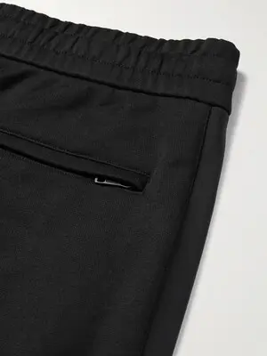 Moncler Slim-fit Logo-print Shell-trimmed Cotton-jersey Sweatpants