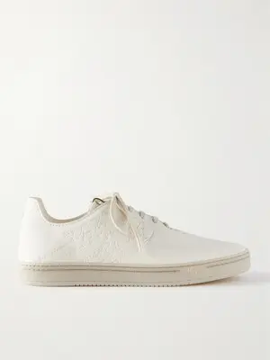 Berluti Eden Scritto Leather Sneakers - Neutrals