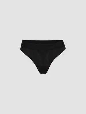 Wolford Mid-rise Thong - Black
