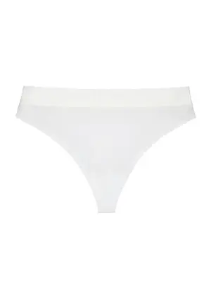 Wolford Mid-rise Thong - Pearl