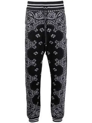 Amiri Bandana B-ball Jacquard Track Pants - Black