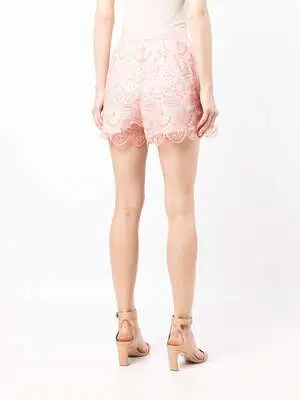 Shiatzy Chen Art Deco Lace Shorts - Pink