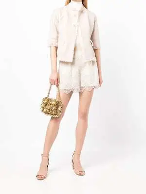 Shiatzy Chen Bead-embellished Tweed Jacket - Pink