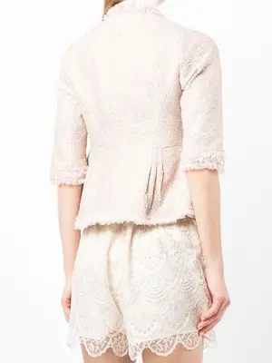 Shiatzy Chen Bead-embellished Tweed Jacket - Pink
