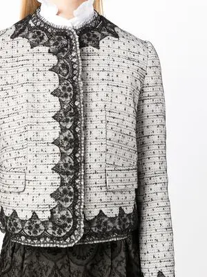 Shiatzy Chen Lace-embellished Tweed Jacket