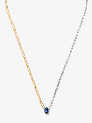 Yvonne Léon 9kt And 29kt Gold Sapphire Necklace - Silver
