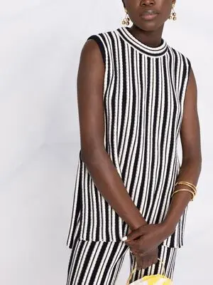 JIL SANDER Rib-knit Sleeveless Top - White