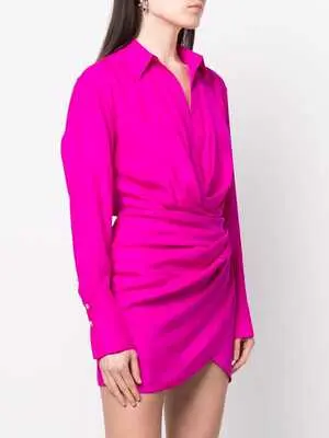 Gauge81 Naha Draped Silk Mini Dress