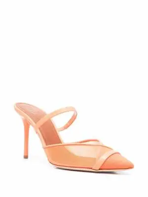 MALONE SOULIERS Mesh Pointed-toe Mules