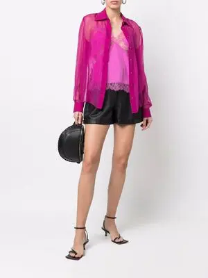 Alberta Ferretti Silk Sheer Shirt